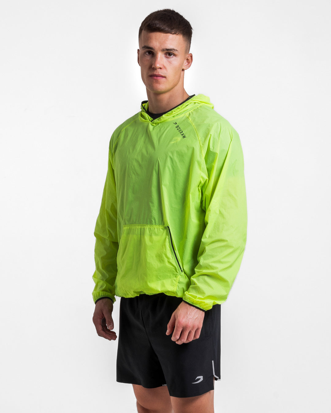 Genaro Oversized Windbreaker Hoodie - Neon Yellow | BOXRAW