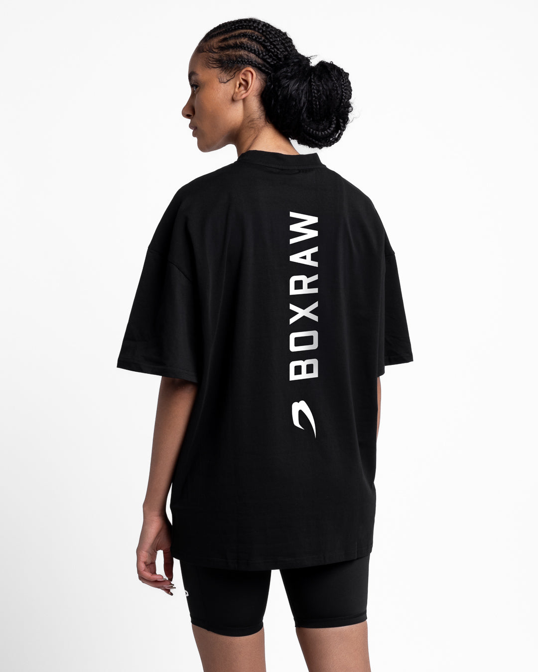 Women's Lineal Oversized T-Shirt - Black | BOXRAW