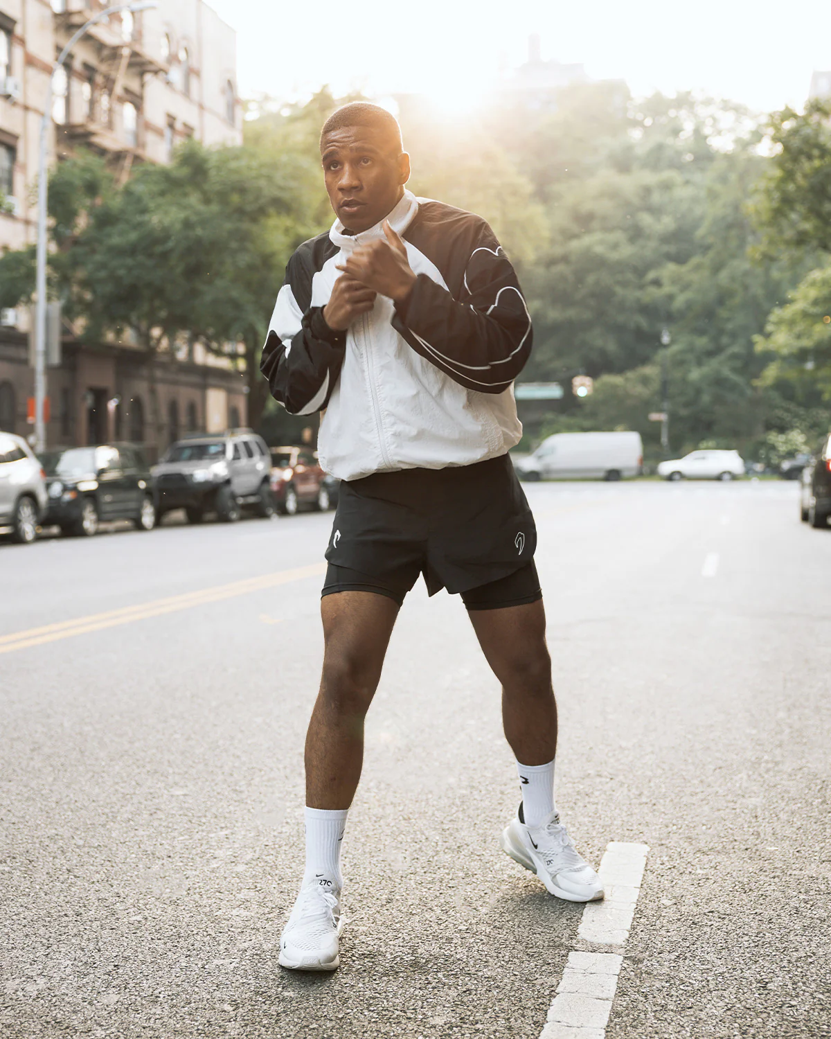 Tunero Track Jacket - White/Black | BOXRAW